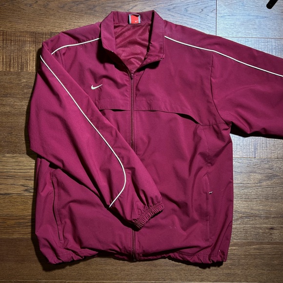Nike | Jackets & Coats | Vintage Nike Maroon Sweatsuit Tracksuit Jacket ...